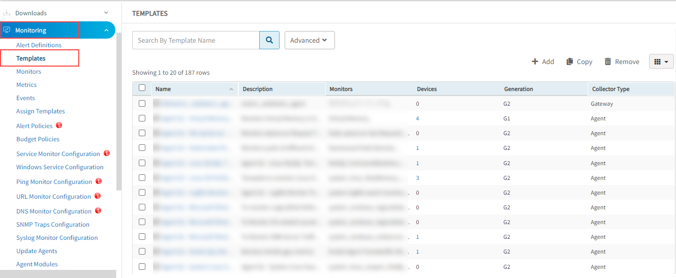 Component Filters | OpsRamp Documentation